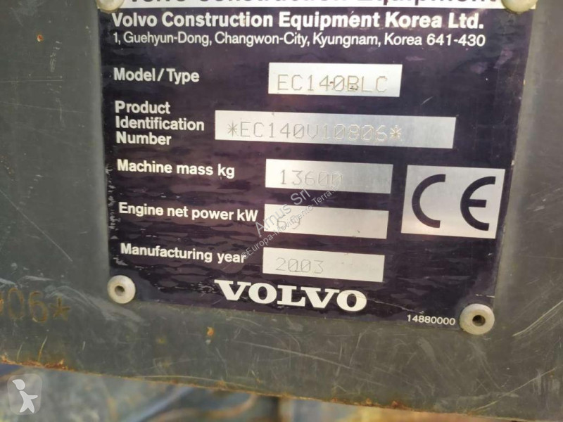 Used Volvo L 40 crawler excavator EC140C LB - n°9915290