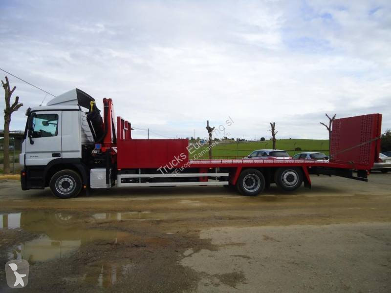 Used MAN heavy equipment transport truck 6x2 Diesel Euro 5 crane - n ...
