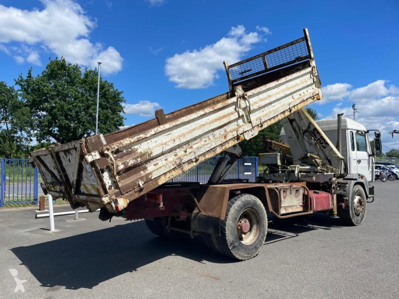 Camion benne Renault G270 4x2 Gazoil Euro 1 grue occasion - n°11308863