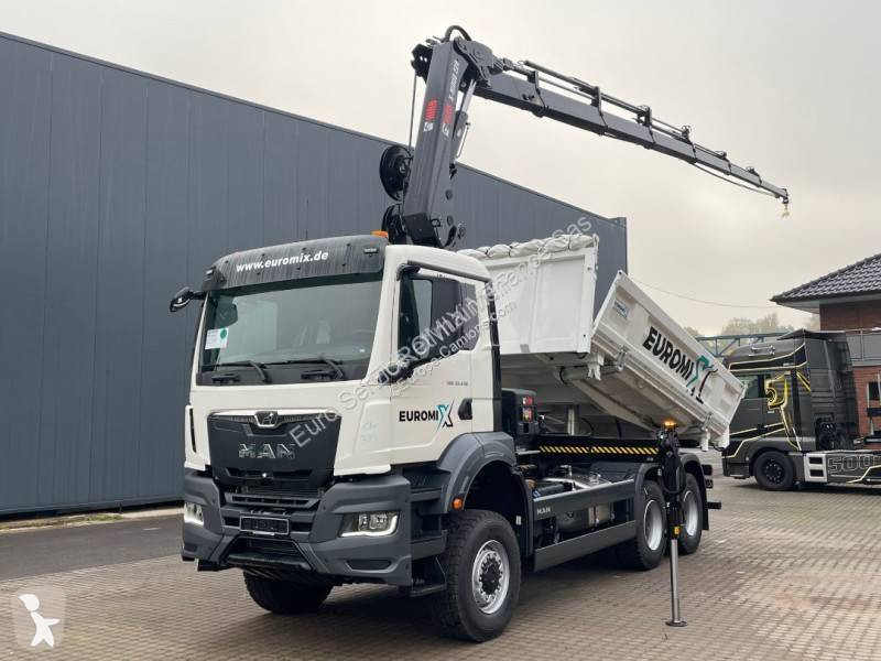 Camion MAN tri-benne Euromix TGS 33.430 grue neuf - n°9936644