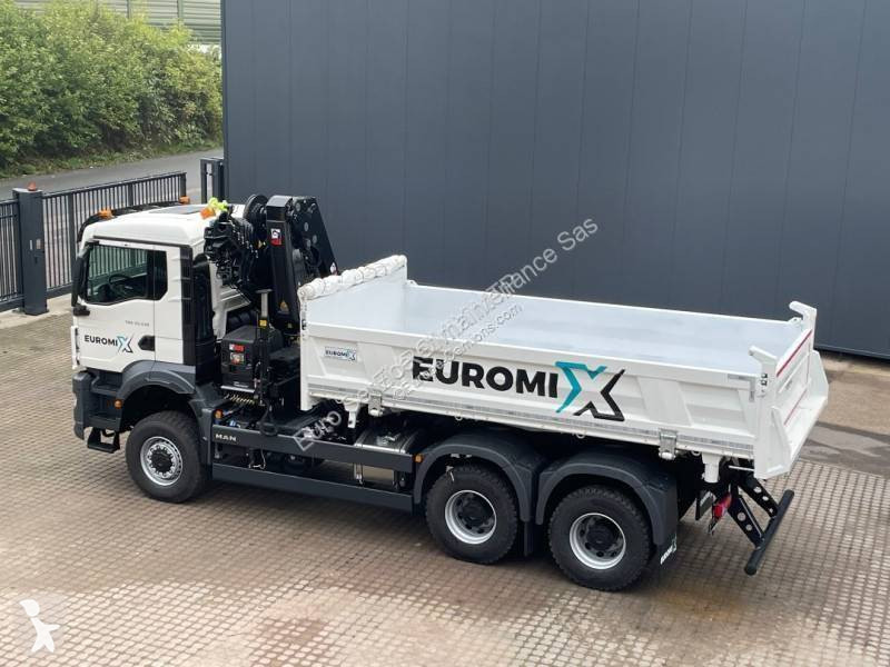 Camion MAN tri-benne Euromix TGS 33.430 grue neuf - n°9936644