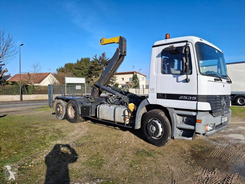 Camion Mercedes polybenne Marrel Actros 2535 6x2 Gazoil Euro 2 occasion ...