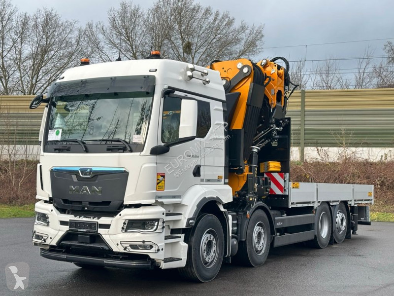 New MAN TGS flatbed truck 35.520 8X2 Hiab EFFER 955-8s +Jib 6s 8x2 ...