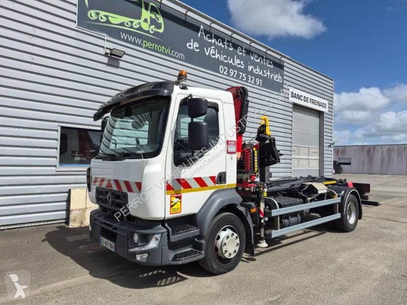 Camion polybenne Renault Marrel D-Series 240 DXI 4x2 Gazoil Euro 6 grue ...