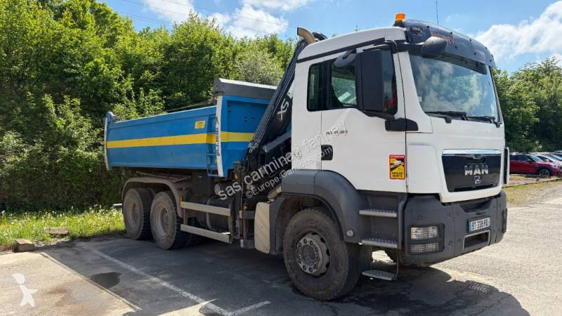 Camión bilateral MAN Marrel 33.361 Diesel Euro 5 grúa usado - n°11321805