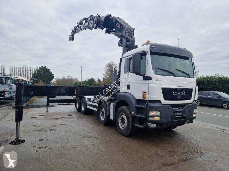 Used MAN TGS hook arm system truck Hiab 41.480 8x4 Euro 4 - n°10006153