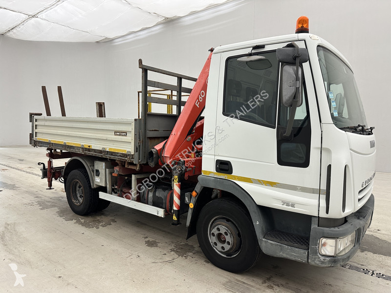 Camion benne Iveco Eurocargo 75E15 4x2 Gazoil Euro 3 grue occasion - n ...