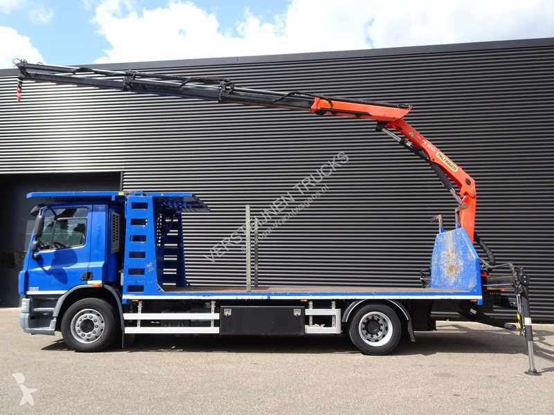 Camion DAF plateau 1100 CF 75.310 / PALFINGER PK1 CRANE / KRAN 4x2 ...