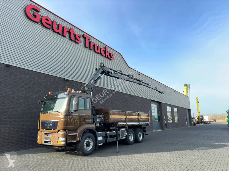 Camion MAN benne TGS 26.400 6X4 H KIPPER/TIPPER + HIAB 166 E-5 HIPRO ...