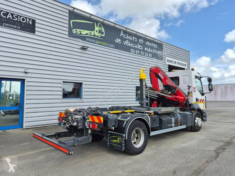 Camion polybenne Renault Marrel D-Series 240 DXI 4x2 Gazoil Euro 6 grue ...