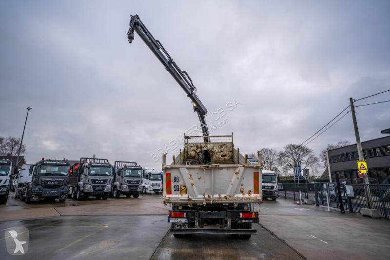 Camion benne Renault PREMIUM 320+HIAB 112+2EXT 4x2 Gazoil Euro 3 grue ...