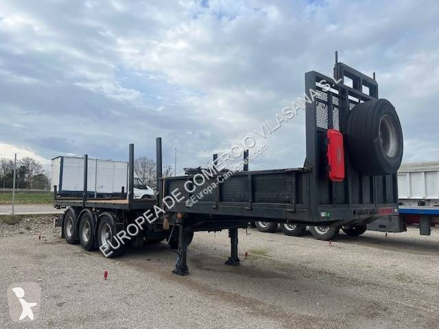 Used Leciñena iron carrier flatbed semi-trailer PLATAFORMA EXTENSIBLE ...