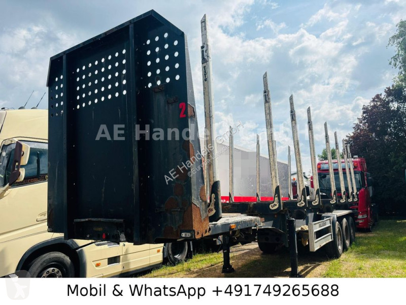 Semi remorque Wellmeyer grumier Wellmeyer STF Lang-Holz *8x ExTe-Rungen ...