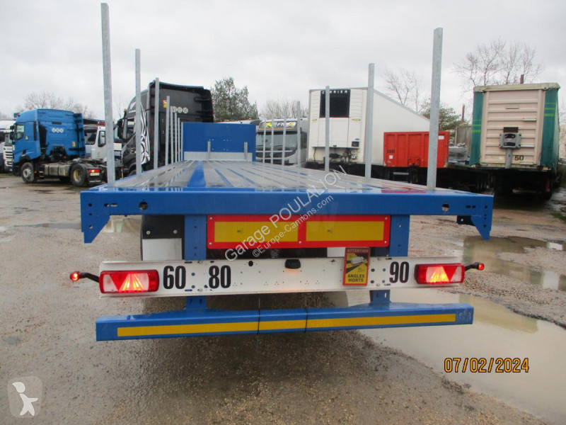 Semi remorque Fruehauf plateau Essieu AR auto-suiveur 150 Tridem MS 3 ...