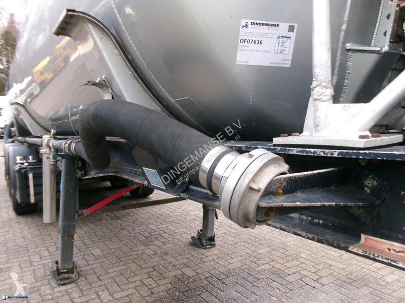 Semi remorque Feldbinder benne Powder tank alu 38 m3 (tipping) 3 ...