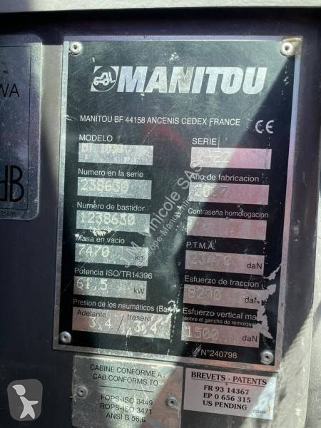 Chariot télescopique Manitou chariot télescopique fixe MT 1030 S Gazoil ...
